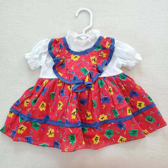 Nostalgic Baby Vintage | Dresses | Vintage Kandy Ann Puzzle Letters ...